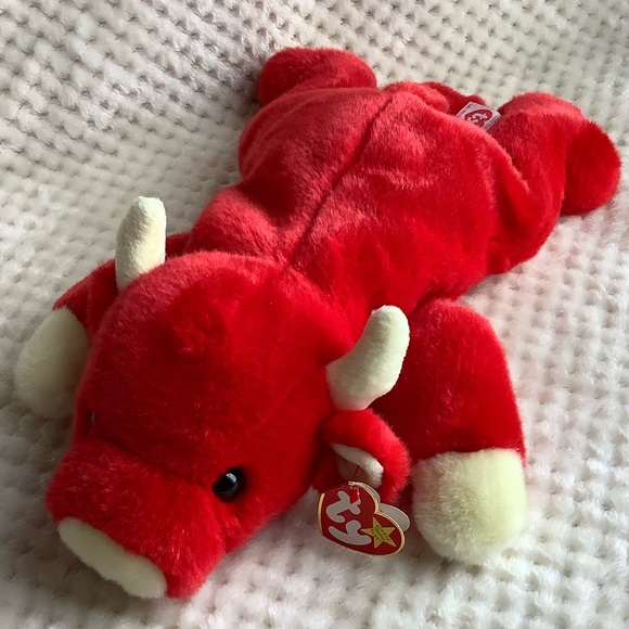 Ty | Toys | Beanie Buddies Red Snort The Bull Plush With Tags Stuffed ...